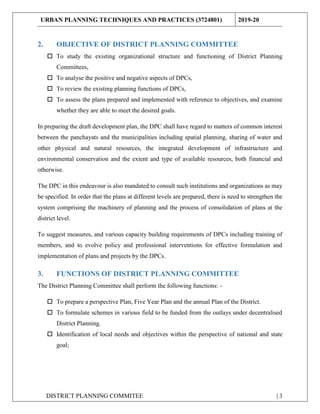 DISTRICT PLANNING COMMITEE | PDF