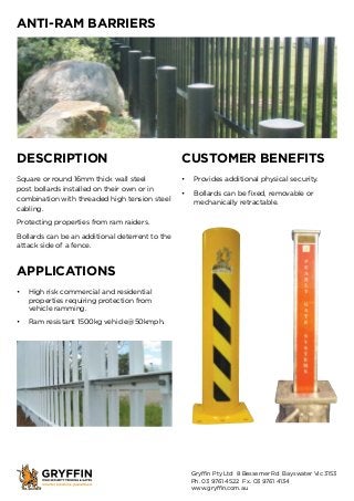 Anti-Ram Barriers Provide Physical Security for Residential Properties