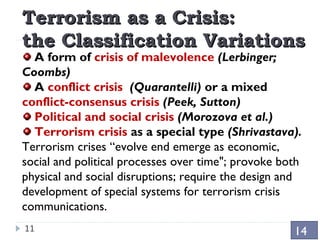 Crisis Communication under Terrorist Threat: a Case Study of ...