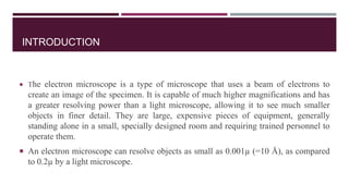 Electron microscope | PPTX | Chemistry | Science