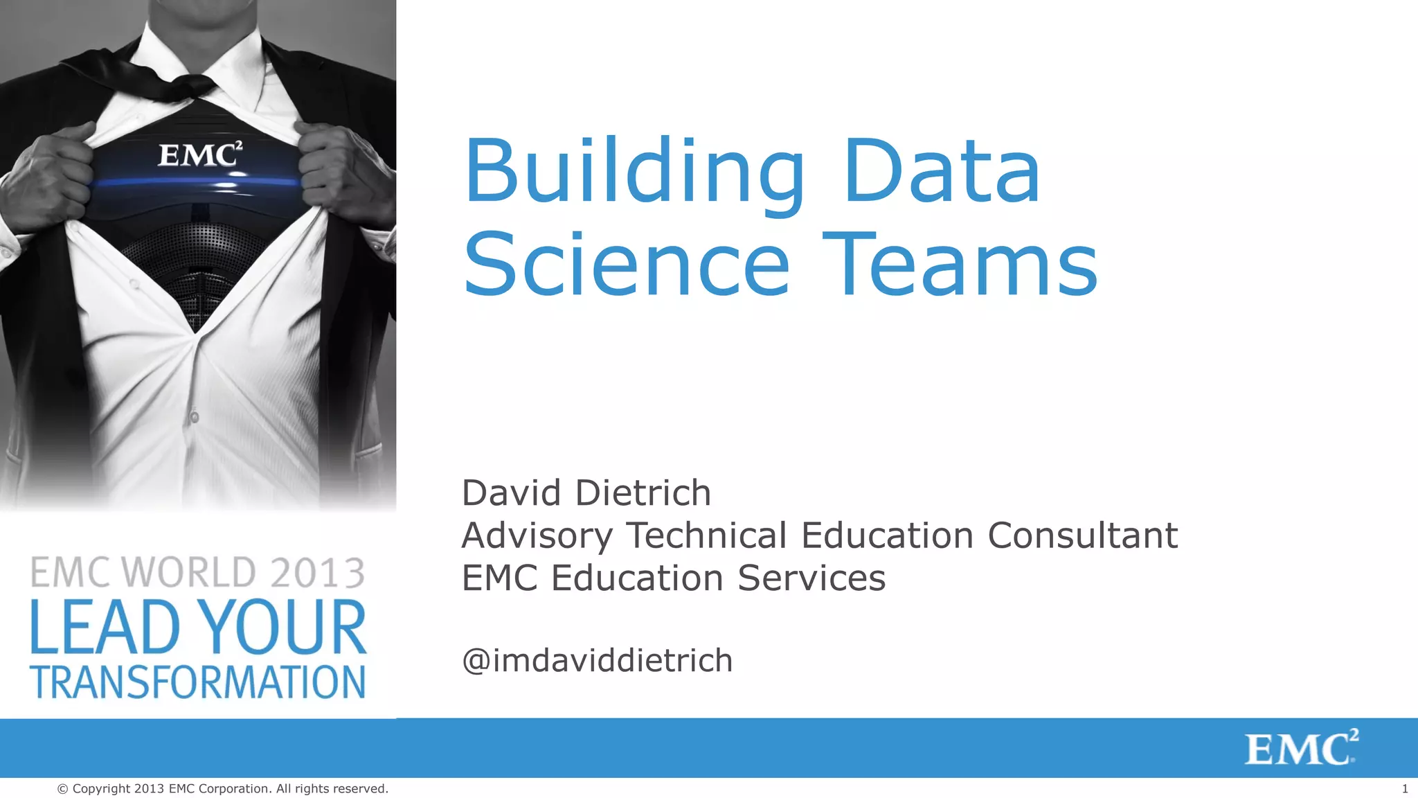 Building Data Science Teams | PPT Building Data Science Teams | PPT