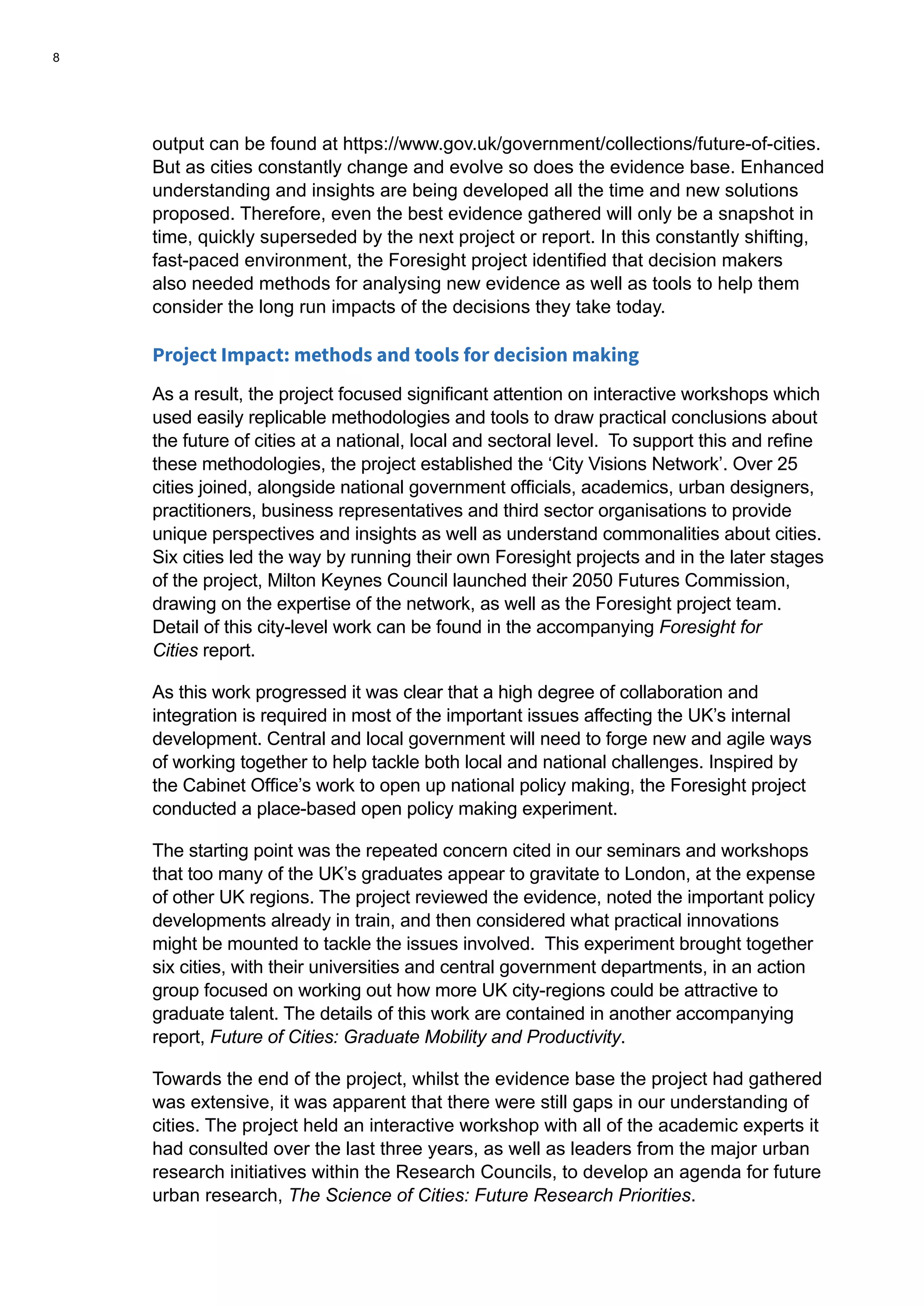 Future of cities: overview of evidence | PDF