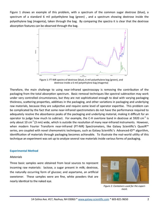 RMID through packaging using FT-NIR Spectroscopy | PDF | Chemistry ...