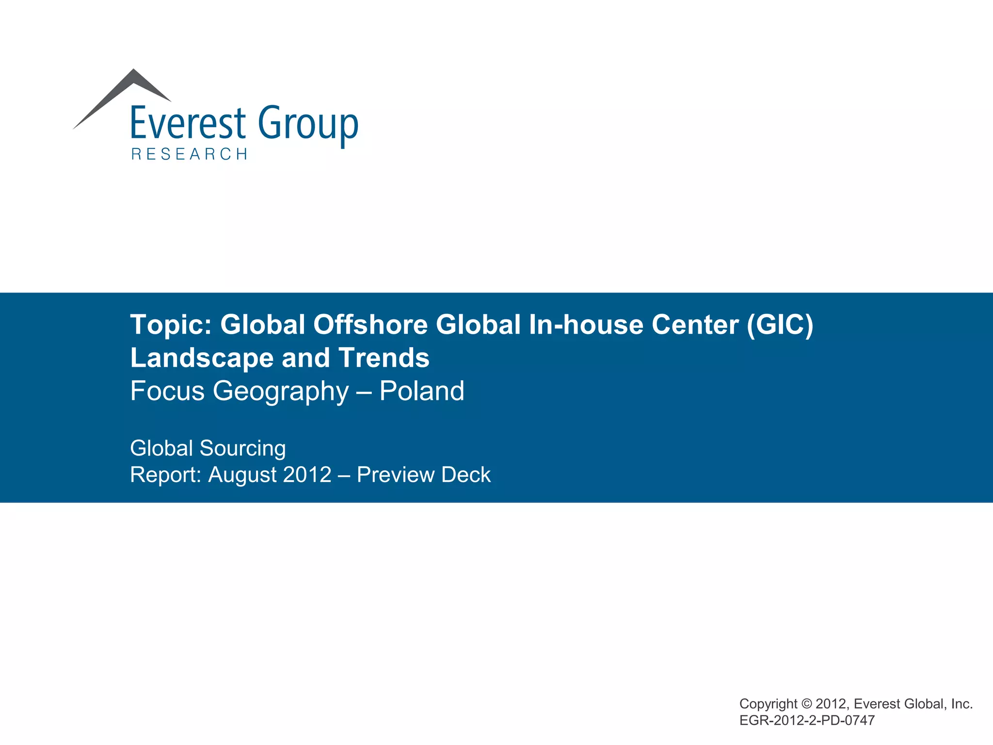 Global Offshore Global In-house Center (GIC) Landscape and Trends Focus ...