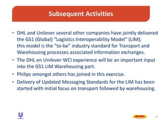 Sustainable Logistics - Case study Unilever - DHL applying GS1 ...