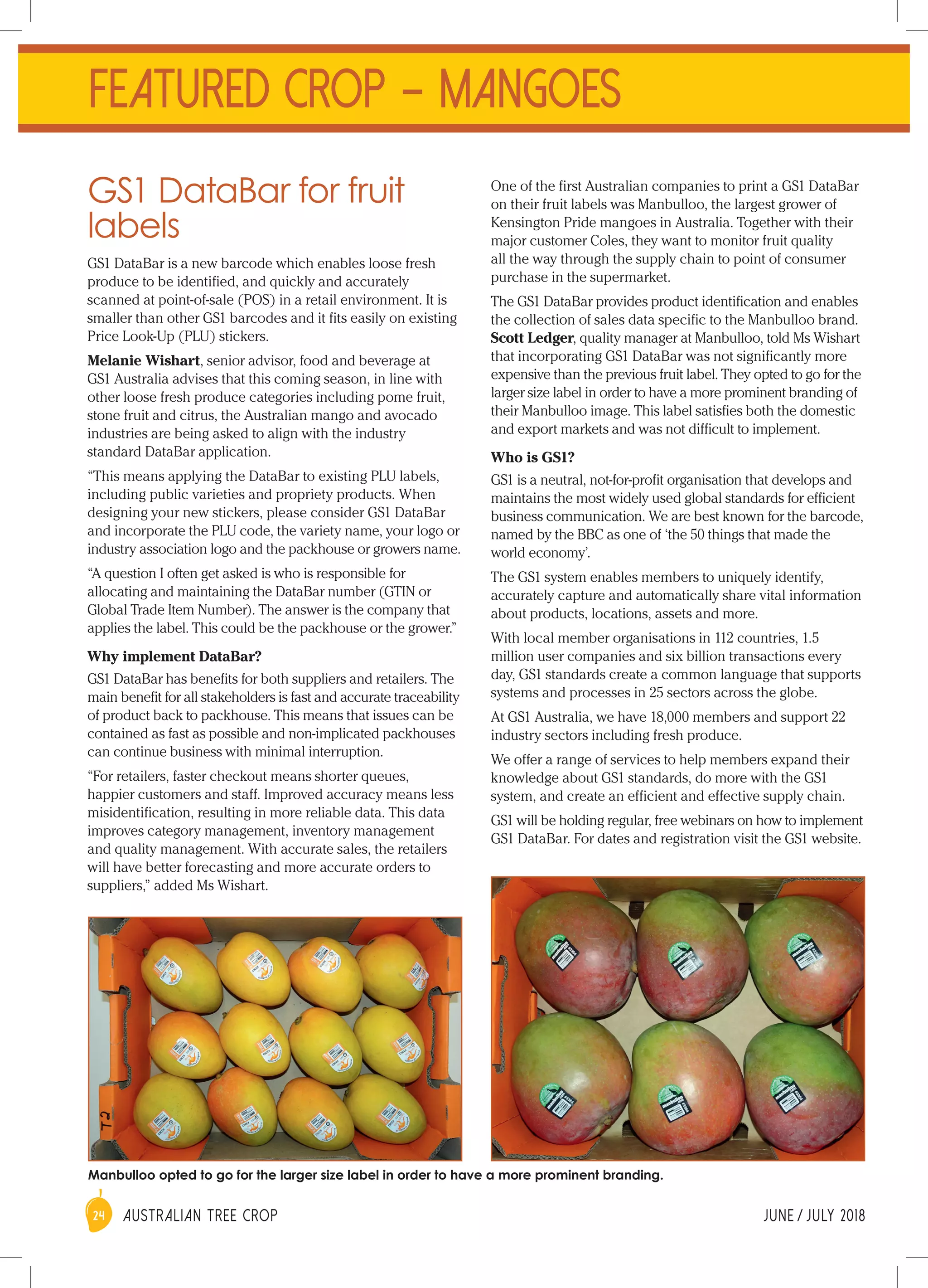 GS1 DataBar for fruit labels | PDF