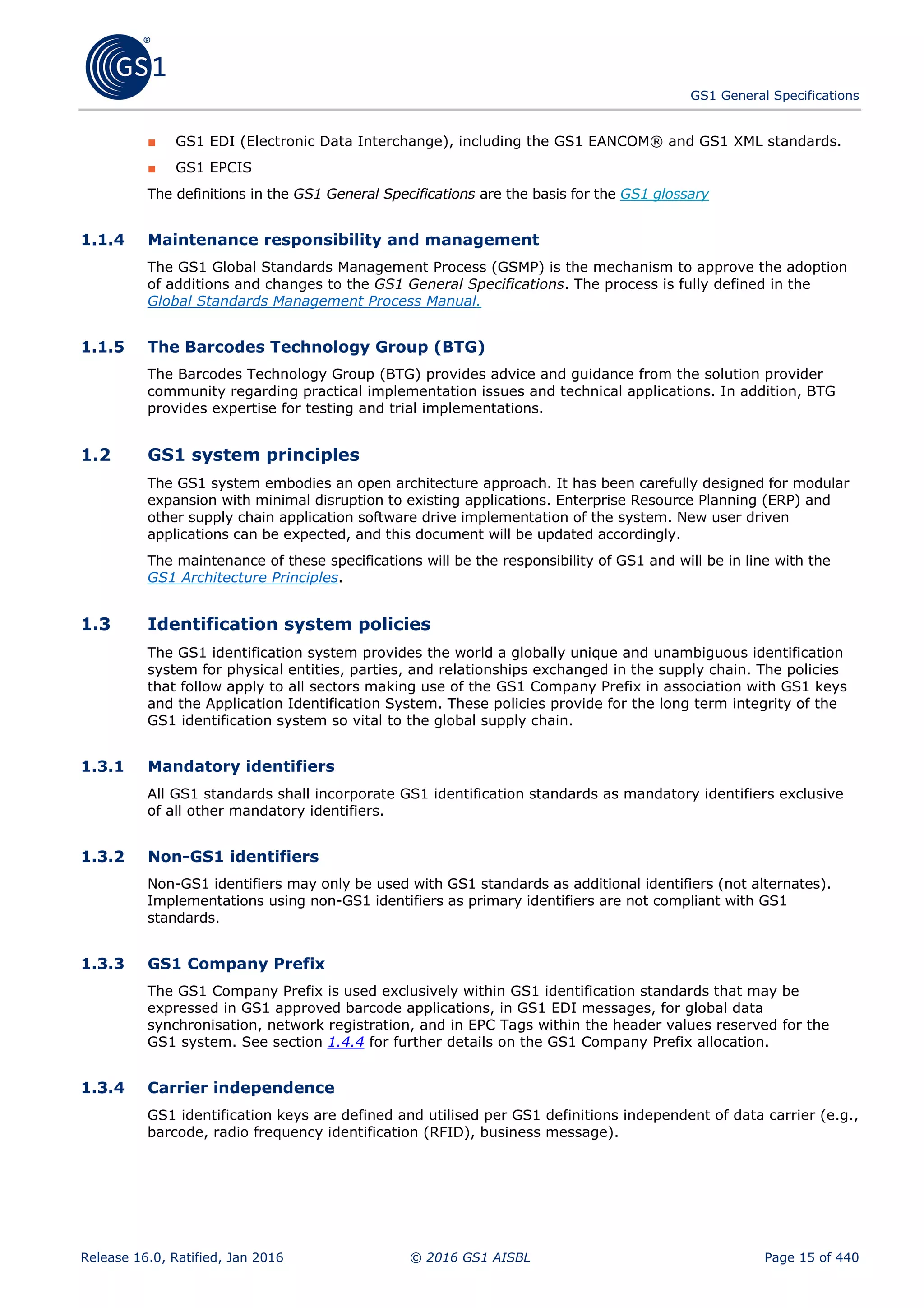 Gs1 General Specifications Version 16 Pdf