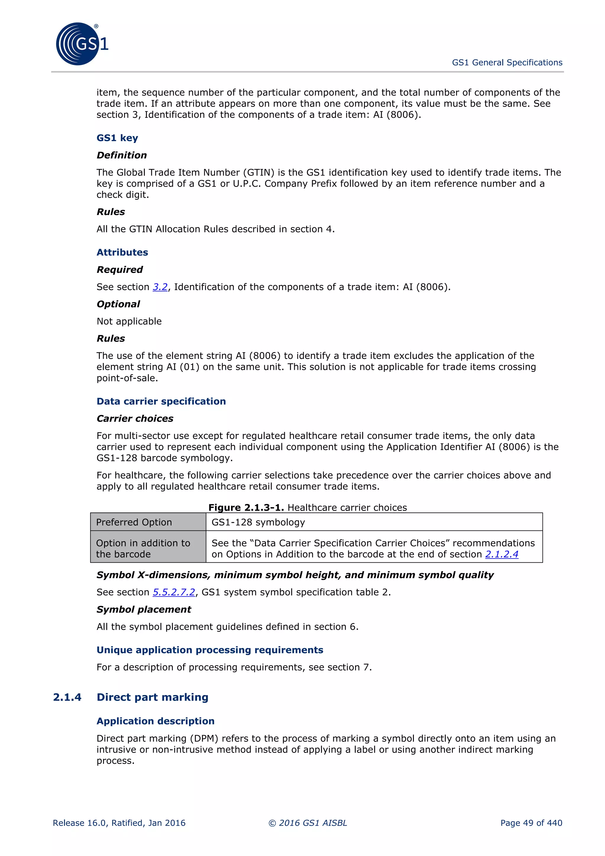 GS1 General Specifications version 16 | PDF
