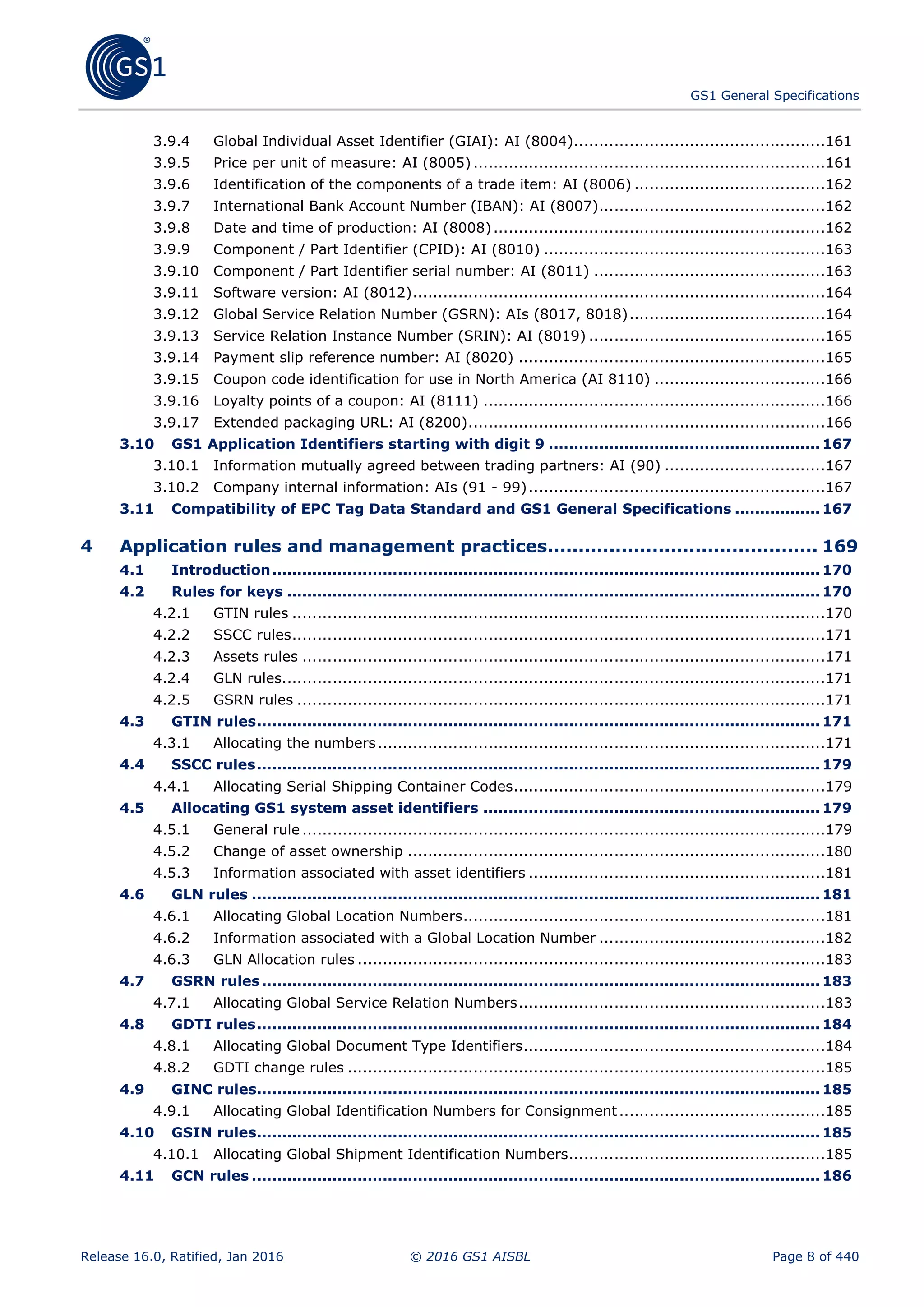 GS1 General Specifications version 16 | PDF