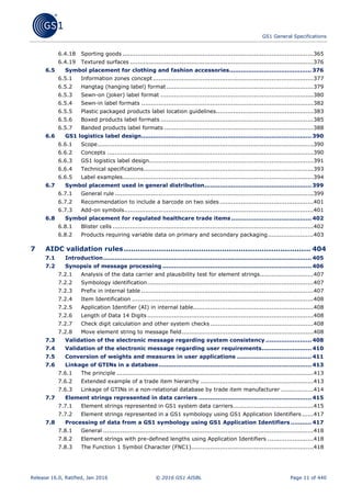 GS1 General Specifications version 16 | PDF