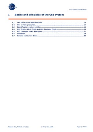 GS1 General Specifications version 16 | PDF