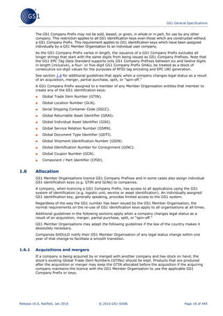 GS1 General Specifications version 16 | PDF