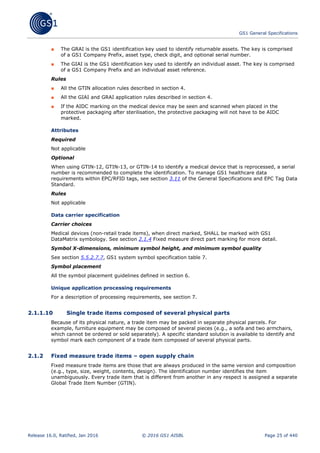 GS1 General Specifications version 16 | PDF