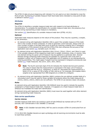 GS1 General Specifications version 16 | PDF
