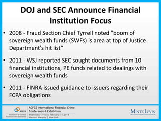 FCPA Enforcement Enters the Banks - Key elements of a good anti ...