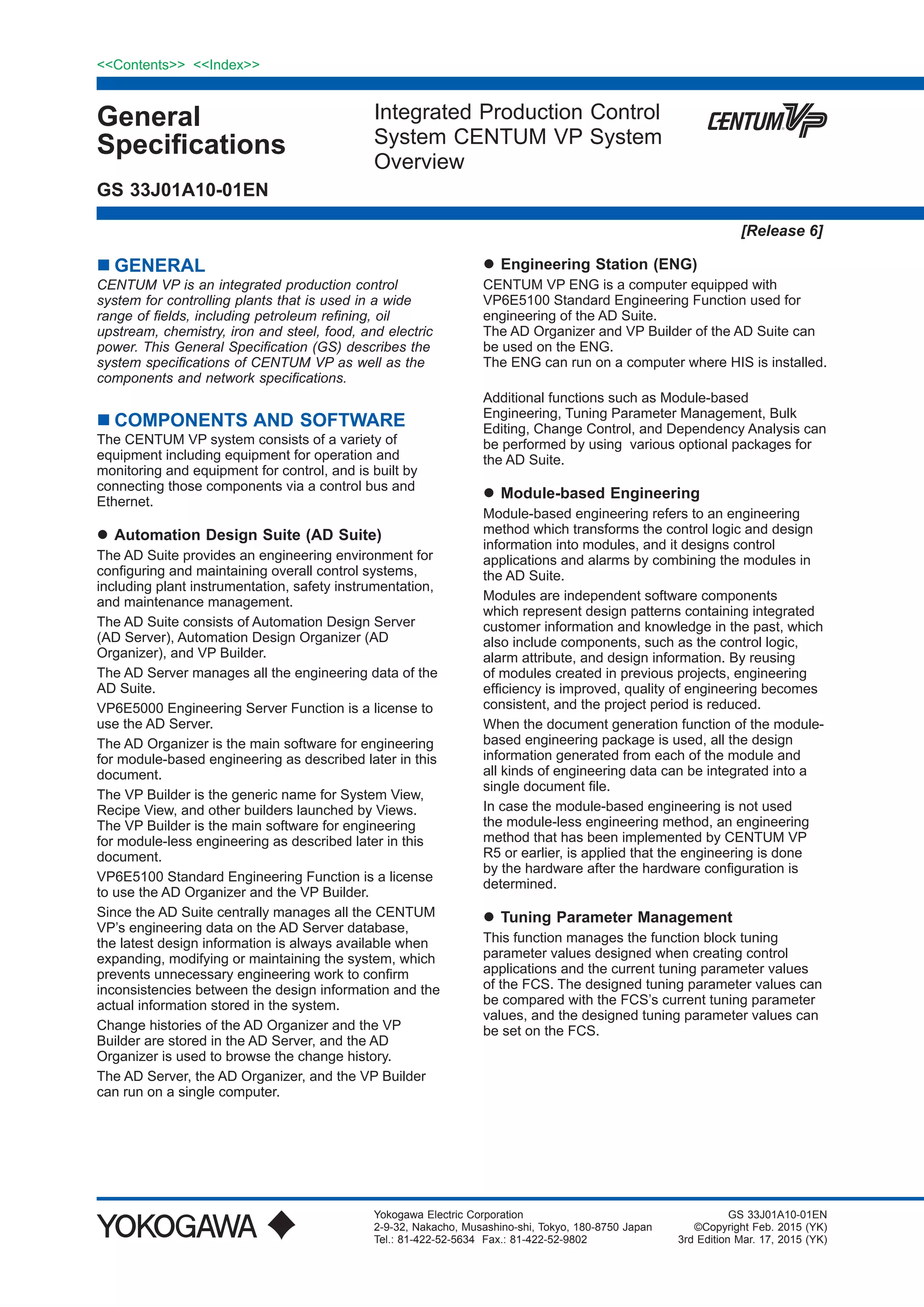 Yokogawa Centum VP | PDF