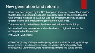 Land reforms for Indescribably poor government structures | PPTX