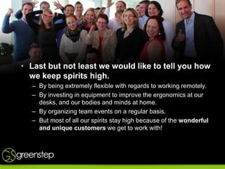 Greetings, Friends of Greenstep! | PPT