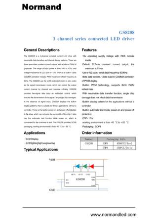 GS8208 led datasheet | PDF
