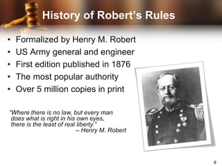 Robert's Rules of Order | PPTX
