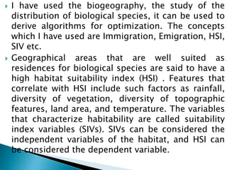 GSA-BBO HYBRIDIZATION ALGORITHM | PPT | Free Download