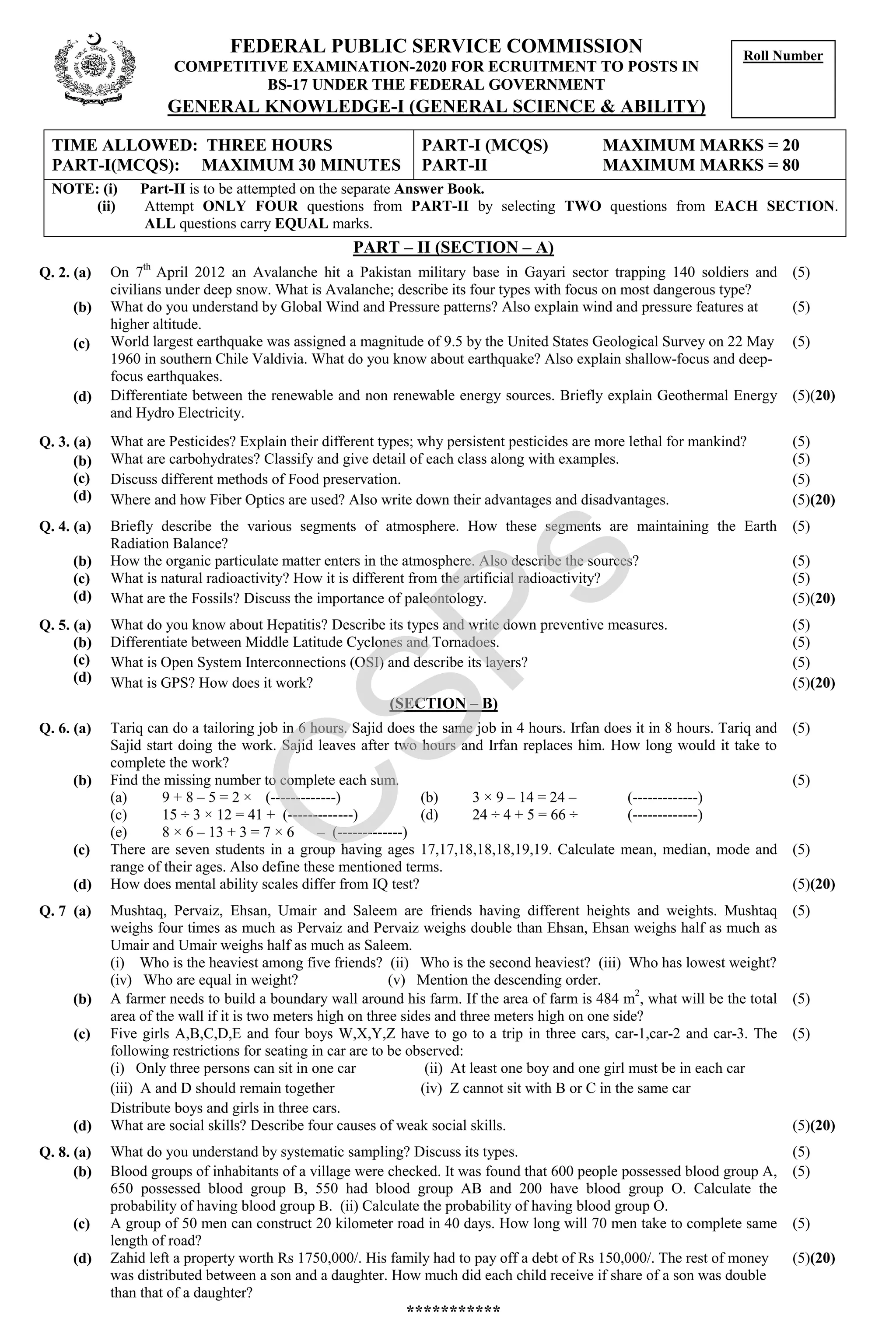 GSA-Past-Papers-2010-2024-2.pdf CSS examination | PDF