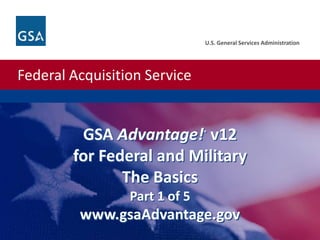 Gsa Advantage Part 1 | PPT