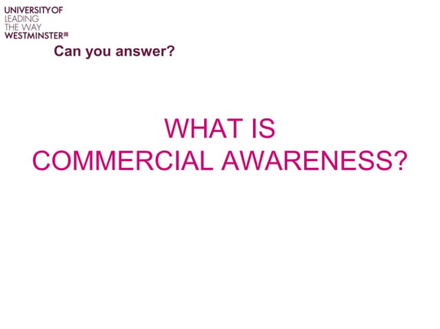Skills Academy_Commercial Awareness | PPT