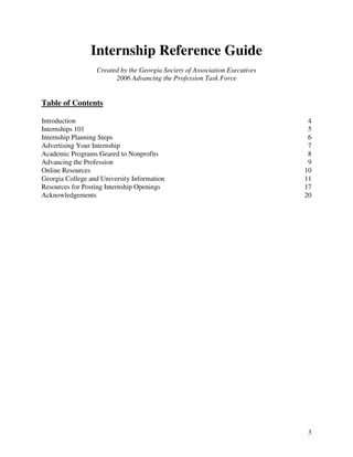 Gsae internship reference guide | PDF
