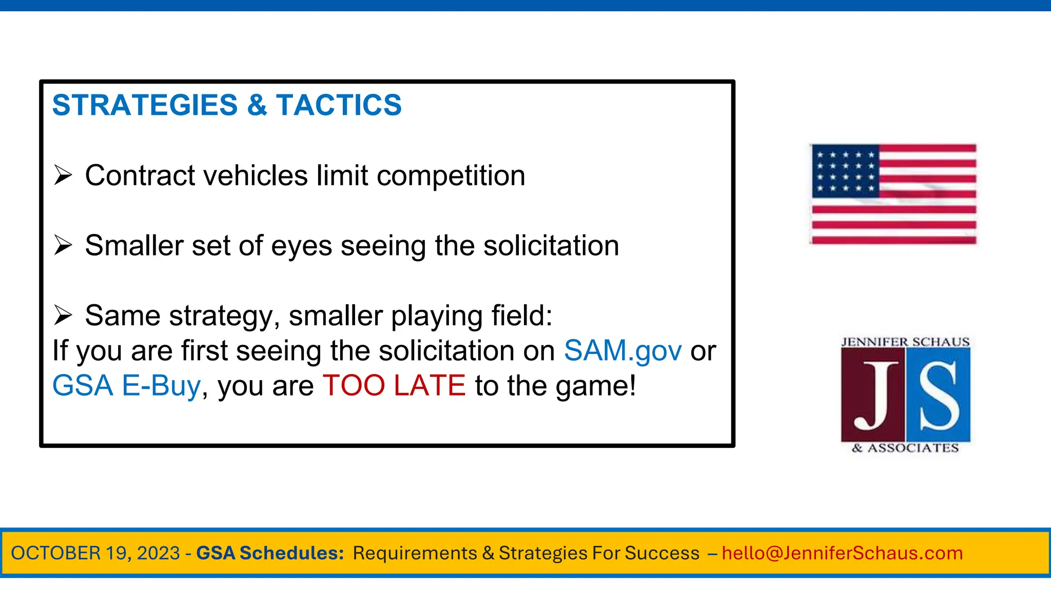 GSA Schedules - Requirements & Strategies For Success | PPTX