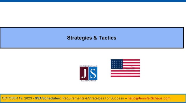 GSA Schedules - Requirements & Strategies For Success | PPTX