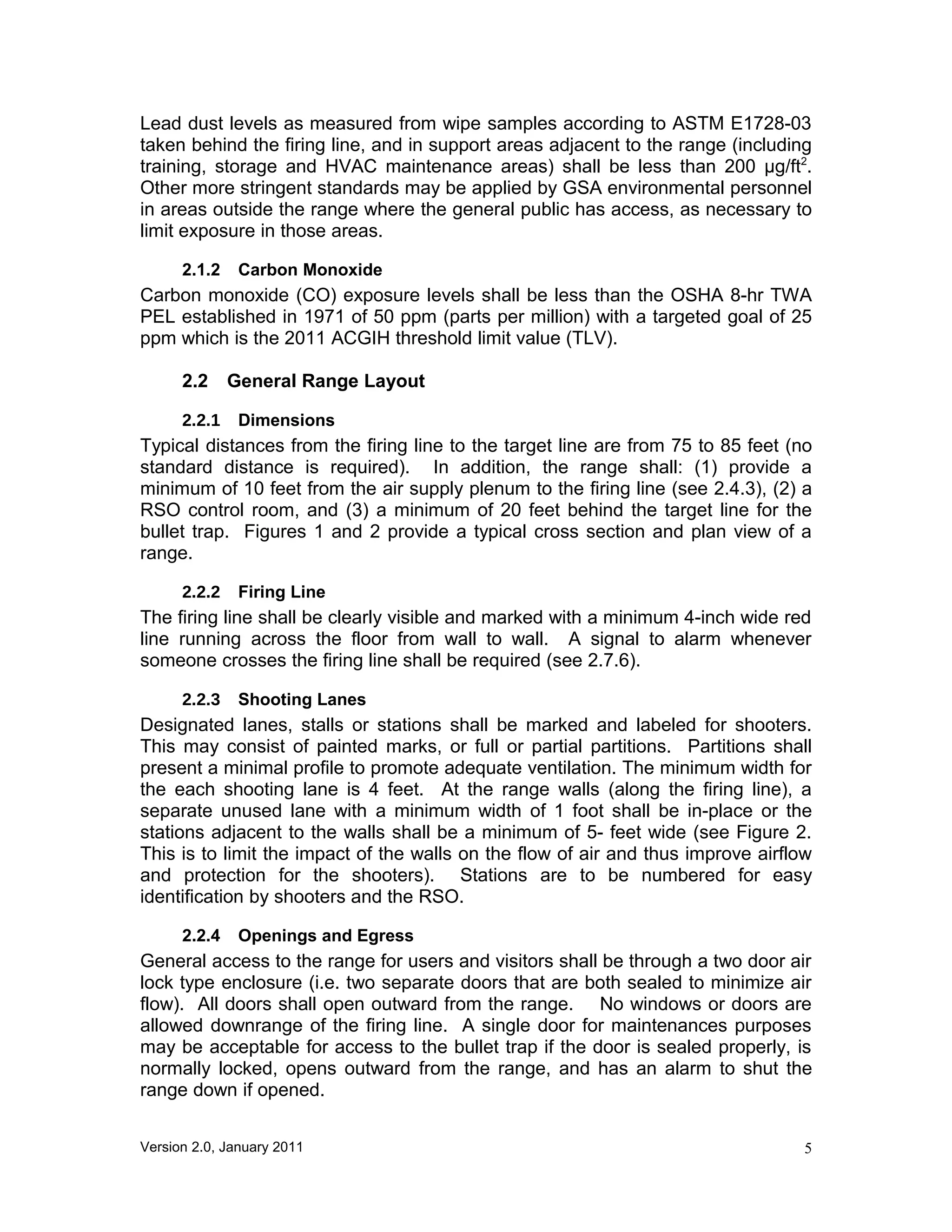GSA Indoor Firing Range Design Criteria V2 0 Jan 2011 | DOC