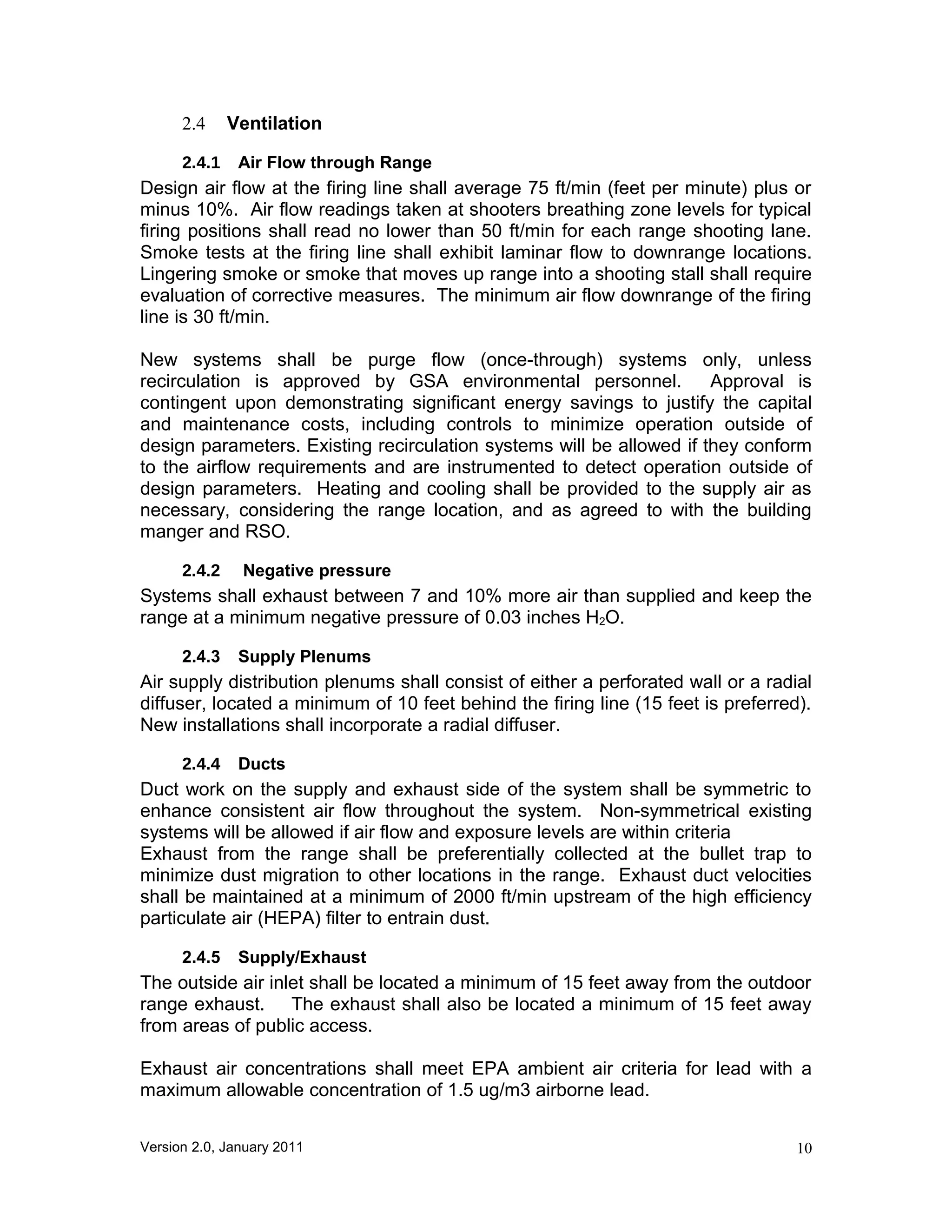 GSA Indoor Firing Range Design Criteria V2 0 Jan 2011 | DOC