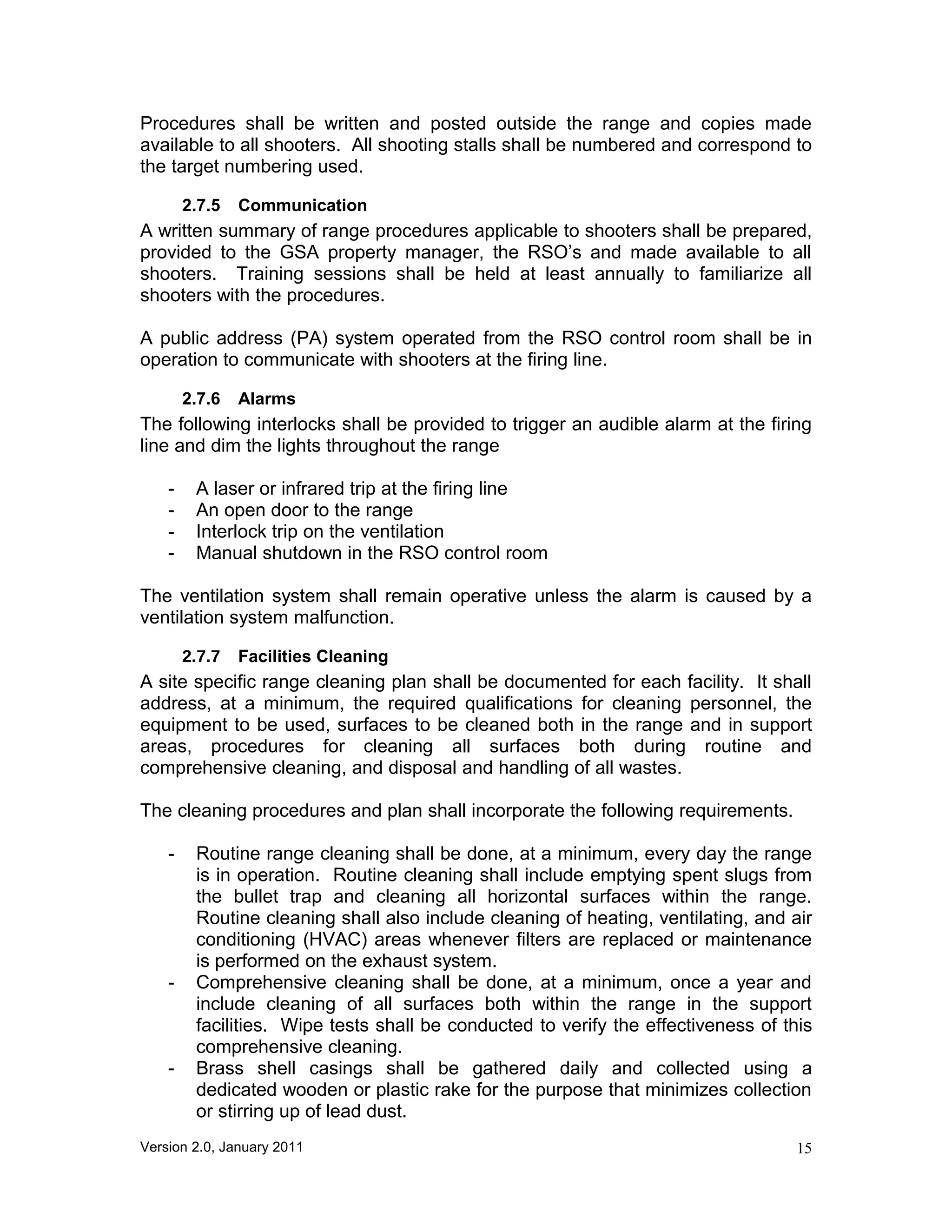 GSA Indoor Firing Range Design Criteria V2 0 Jan 2011 | DOC