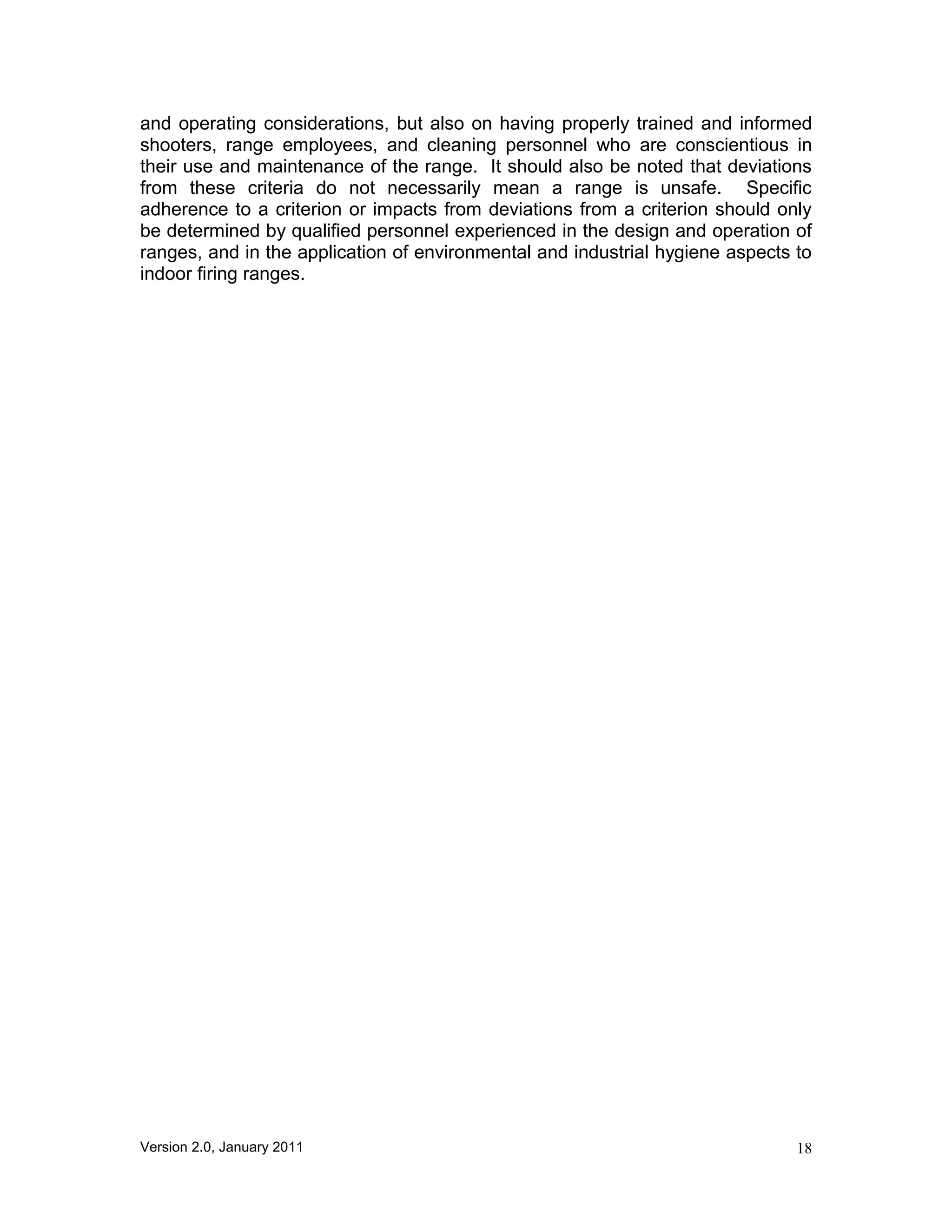 GSA Indoor Firing Range Design Criteria V2 0 Jan 2011 | DOC