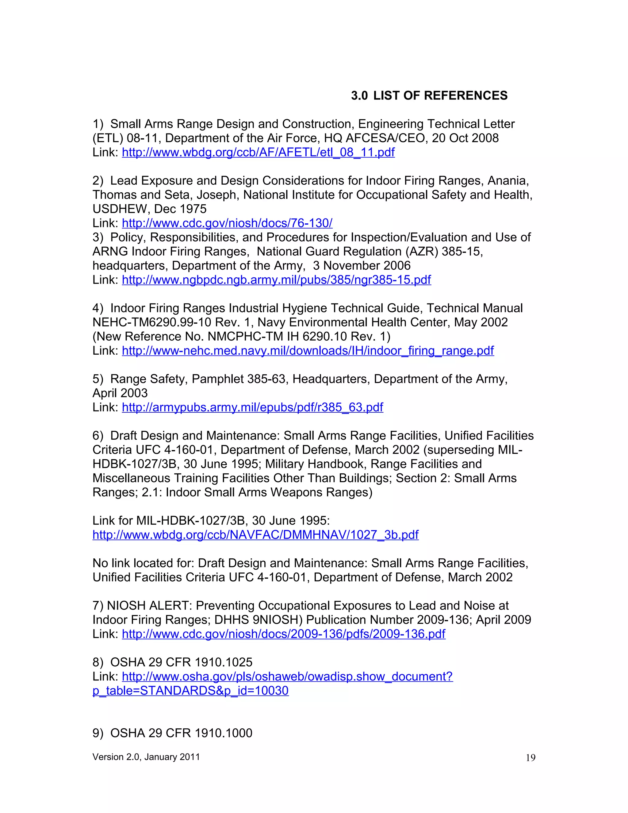 GSA Indoor Firing Range Design Criteria V2 0 Jan 2011 | DOC