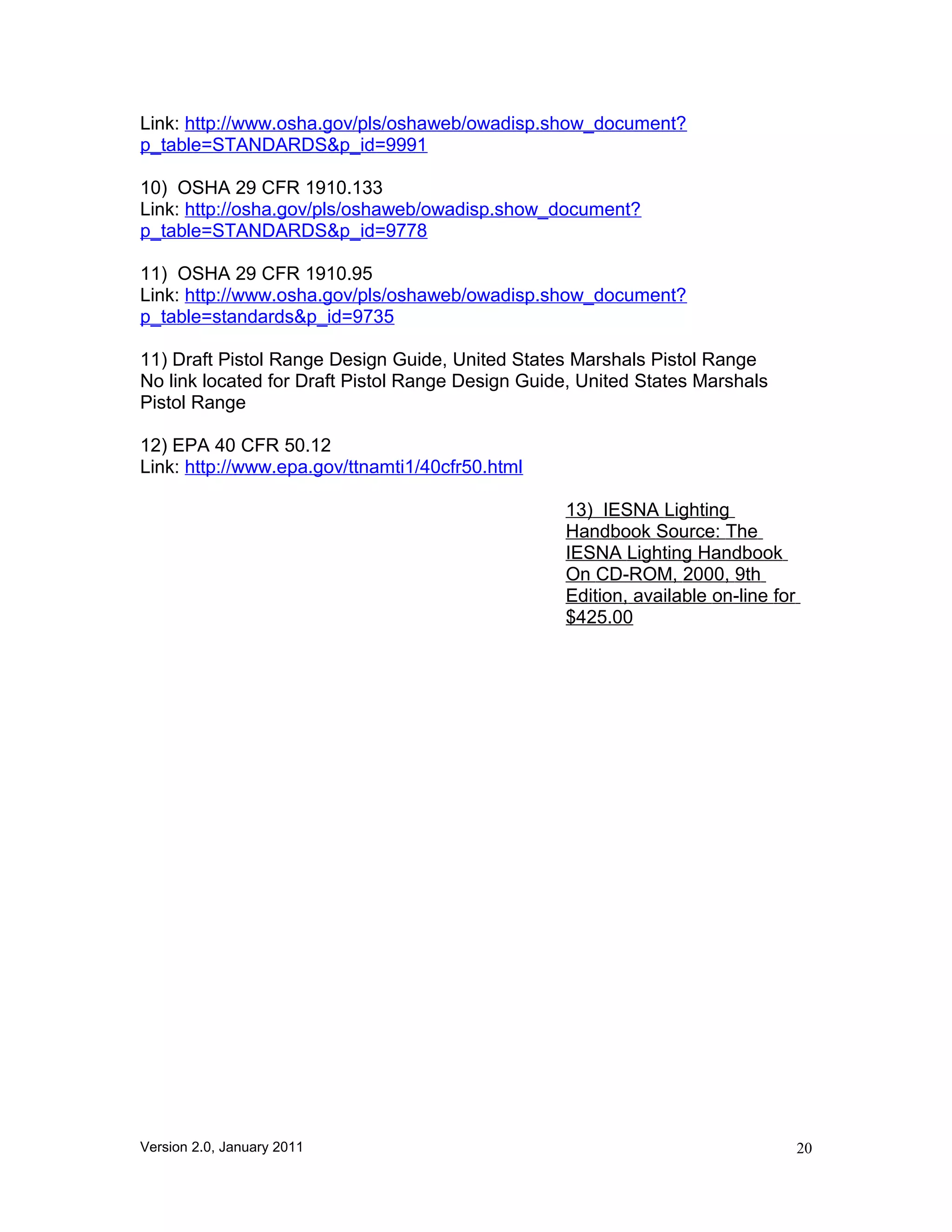 GSA Indoor Firing Range Design Criteria V2 0 Jan 2011 | DOC