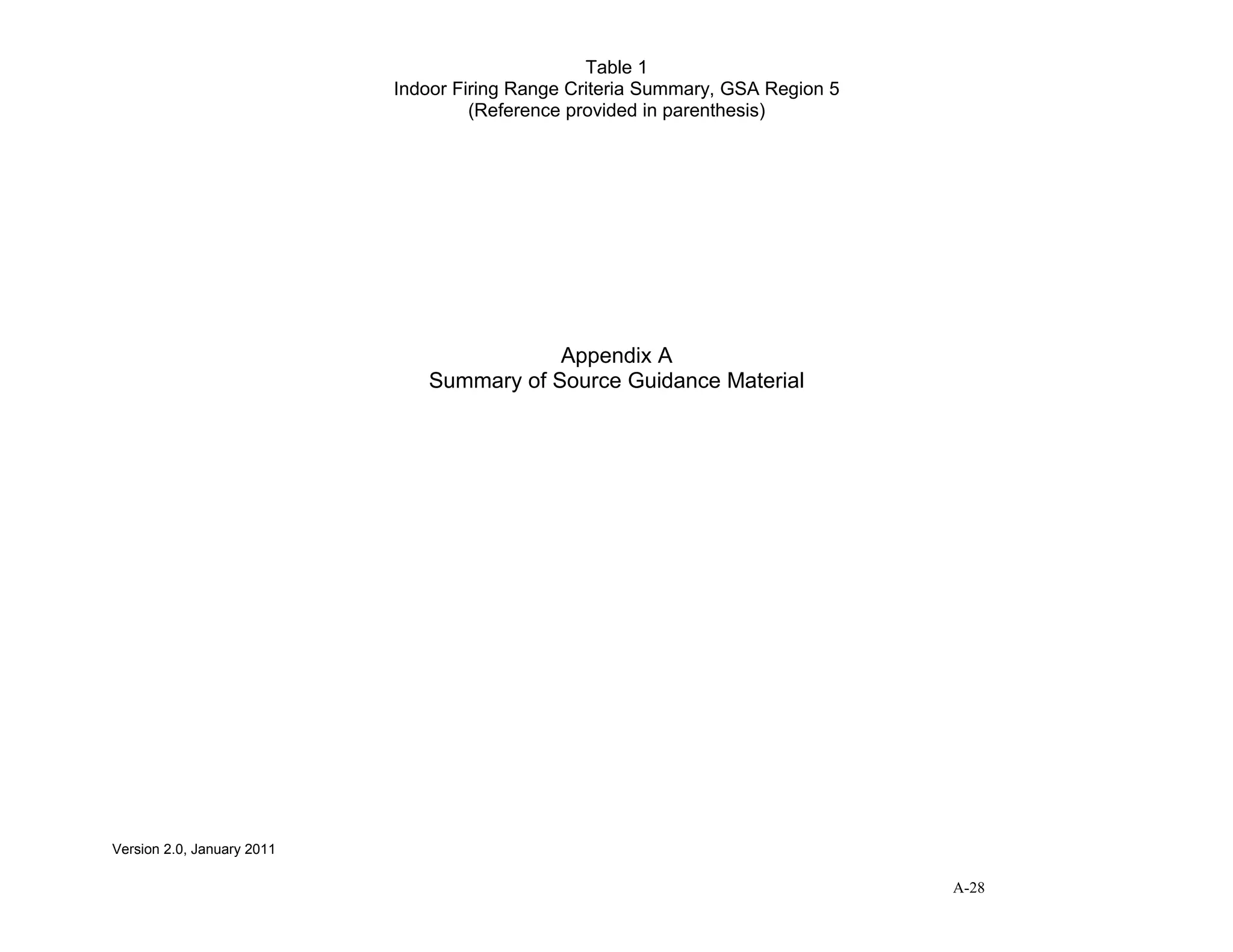 GSA Indoor Firing Range Design Criteria V2 0 Jan 2011 | DOC