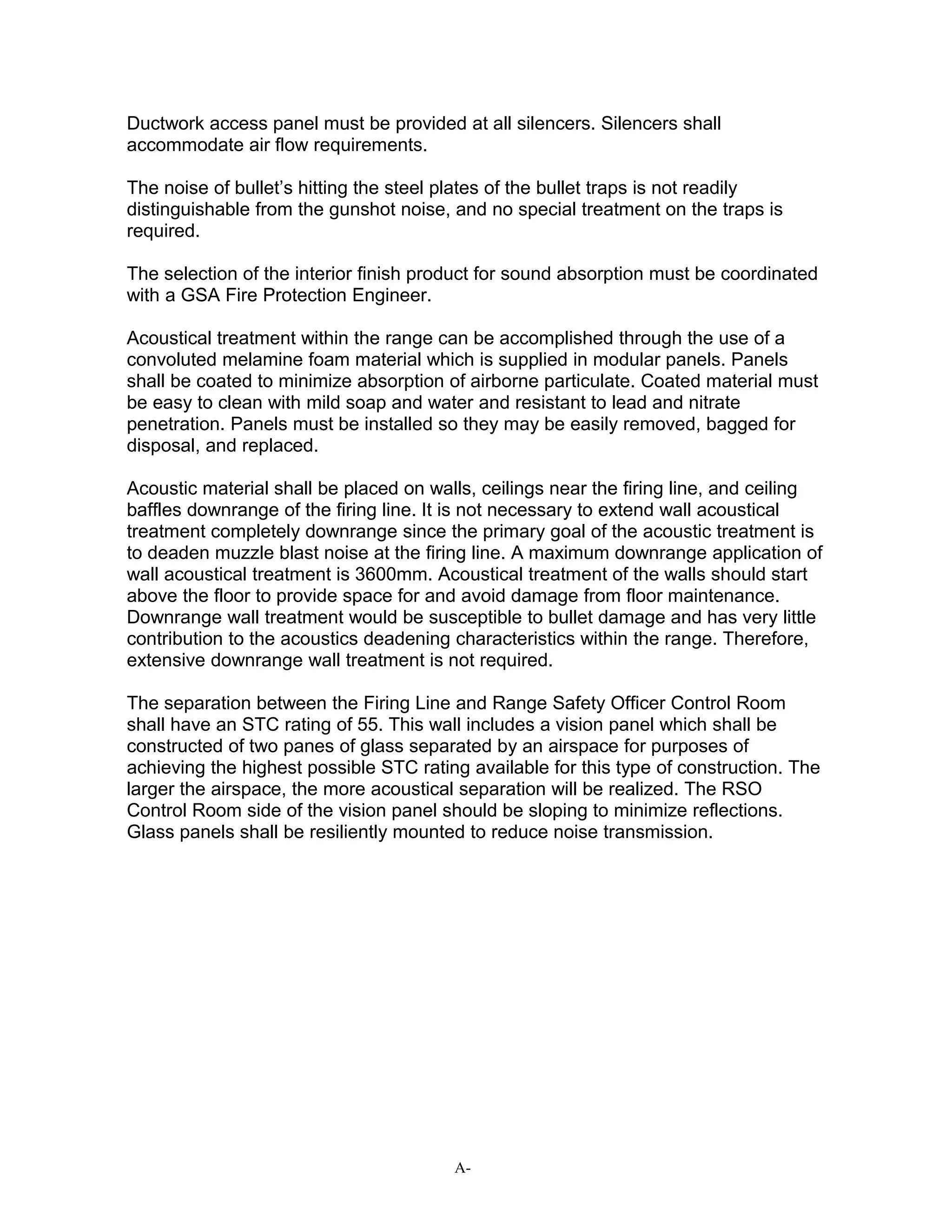 GSA Indoor Firing Range Design Criteria V2 0 Jan 2011 | DOC