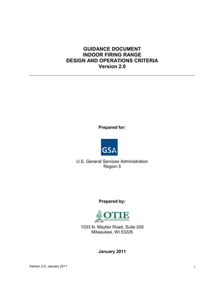 GSA Indoor Firing Range Design Criteria V2 0 Jan 2011 | DOC