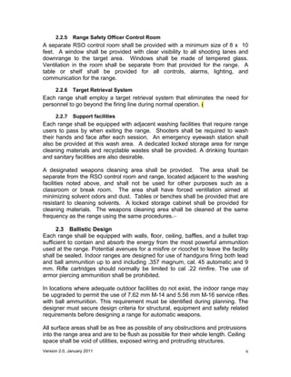 GSA Indoor Firing Range Design Criteria V2 0 Jan 2011 | DOC