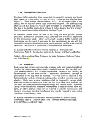 GSA Indoor Firing Range Design Criteria V2 0 Jan 2011 | DOC