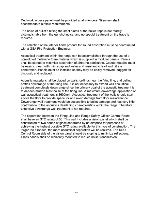 GSA Indoor Firing Range Design Criteria V2 0 Jan 2011 | DOC | Arms ...