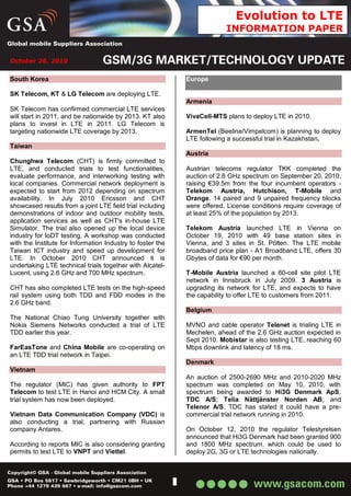 GSA - Evolution to LTE | PDF