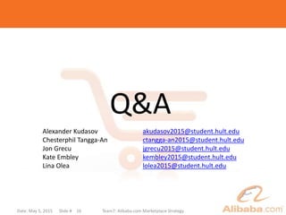 Alibaba Global Strategy | PPTX