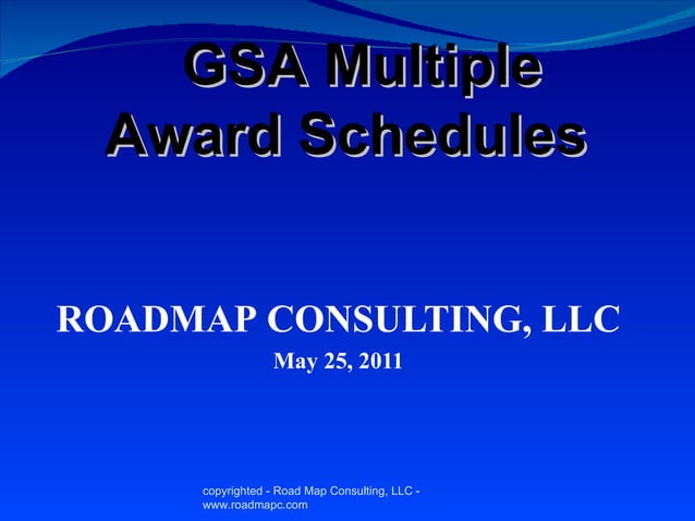 GSA Multiple Award Schedules | PPT | Free Download