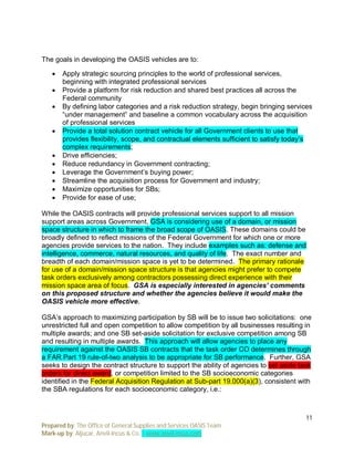 Official GSA OASIS business case | PDF