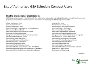 Gsa schedules gov alliance presentation | PPTX