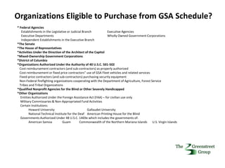 Gsa schedules gov alliance presentation | PPT