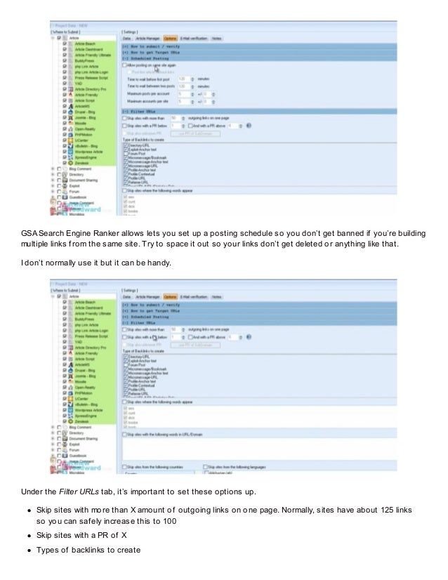 Choose Gsa Search Engine Ranker For Internet Link Indexing | Obtain ...
